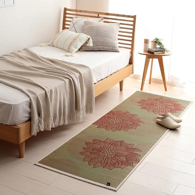 Ikehiko Igusa Tatami Yoga Mat Lotus Flower Pattern 185cm – Japanese Taste