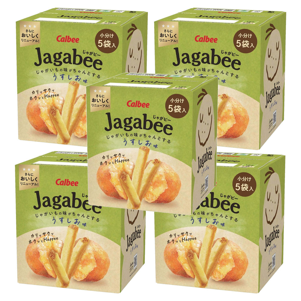 Calbee Jagabee Potato Sticks Snack Lightly Salted (Pack of 5 Boxes) – Japanese Taste