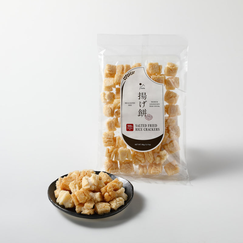 J Taste Agemochi Salted Crispy Japanese Rice Crackers 90g (Pack of 3) – Japanese Taste