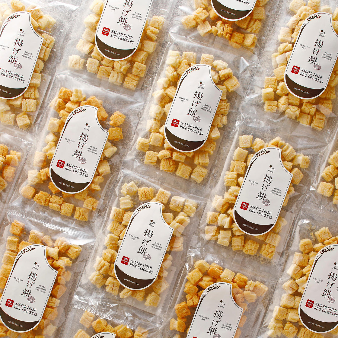 J Taste Agemochi Salted Crispy Japanese Rice Crackers 90g (Pack of 3) – Japanese Taste