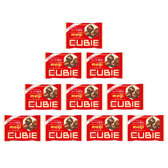 Meiji Hi-Milk Cubie Chocolate Milk Chocolate Cubes 42g (Pack of 10)