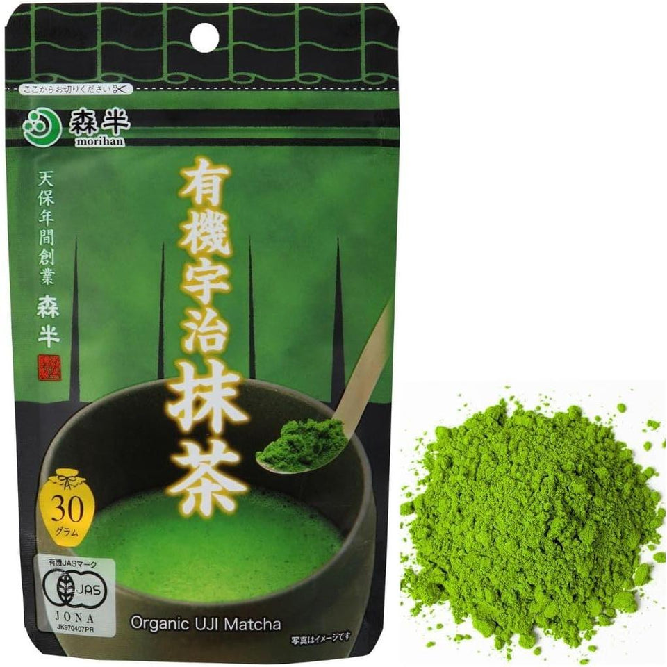 Morihan Certified Organic Uji Matcha Green Tea Powder 30g