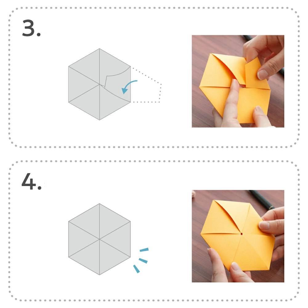 Rokkaku Origami Message Card With Envelope Cute Chihuahua Design