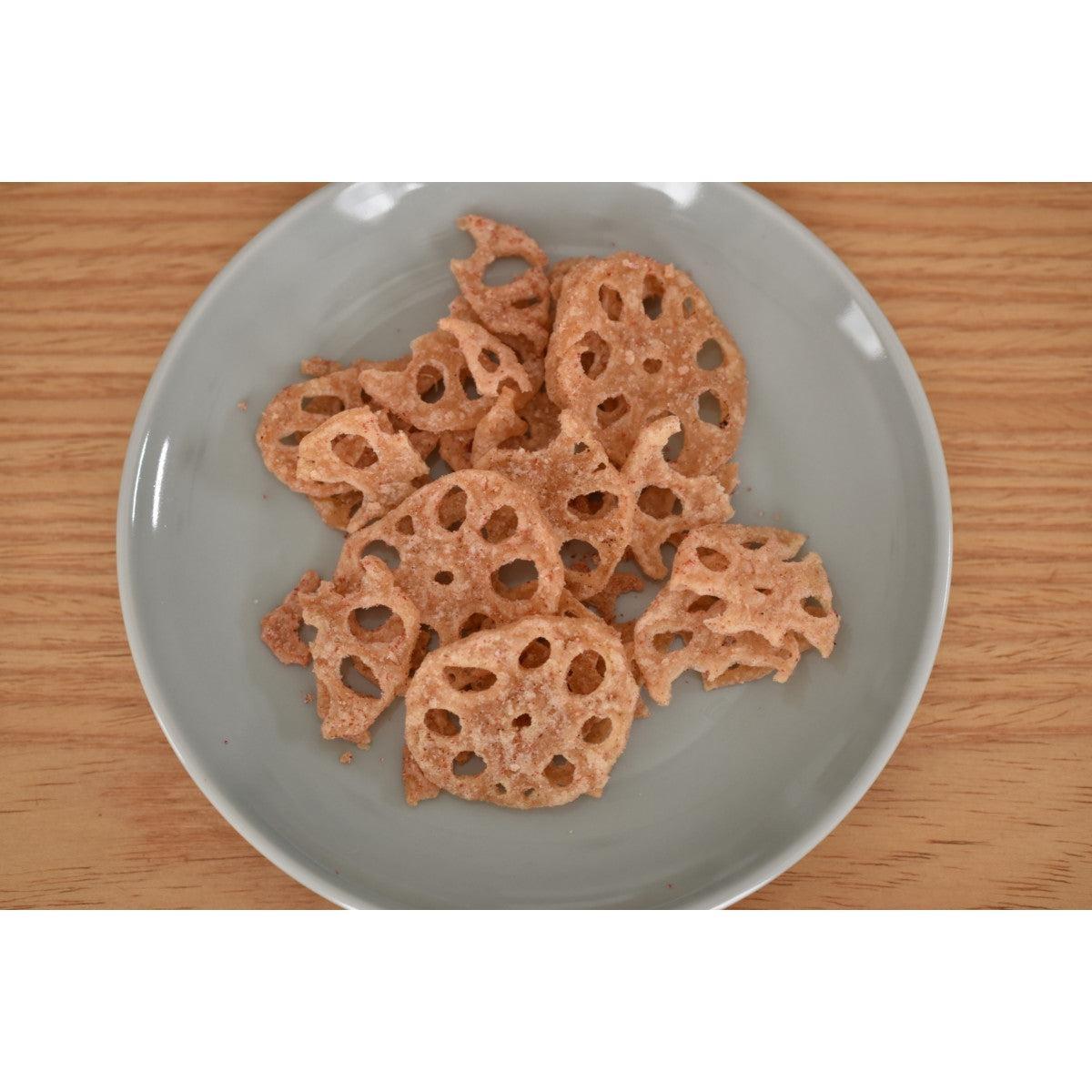 Sokan Ume Renkon Chips Japanese Plum Flavored Lotus Root Chips 18g (Pa