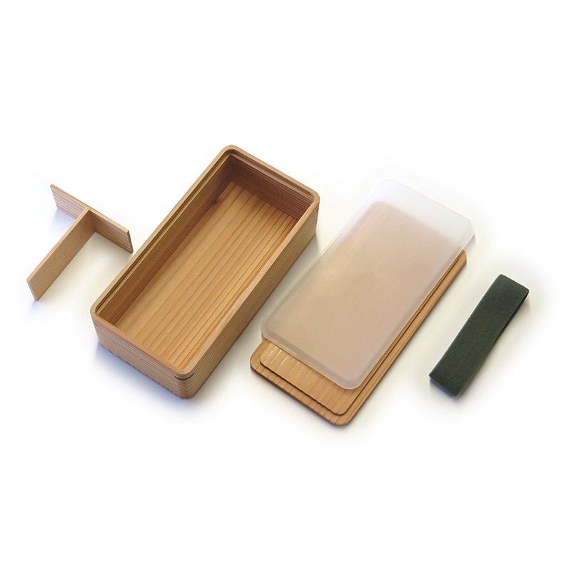 Umezawa Ancient Sugi Cedar Lunch Box Handmade Wooden Bento Box