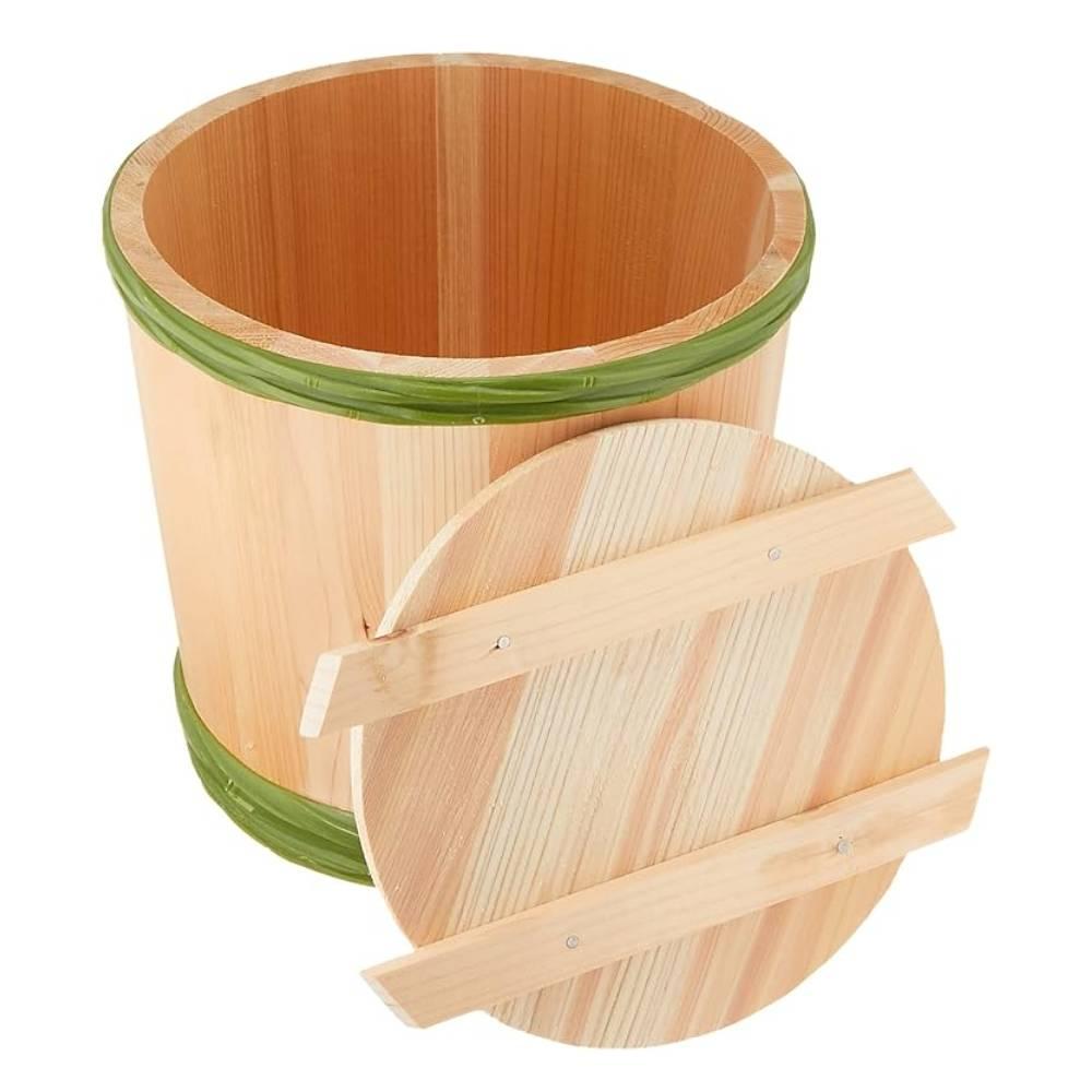 Wooden Pickling Barrel For Making Japanese Pickles 6kg Capacity
